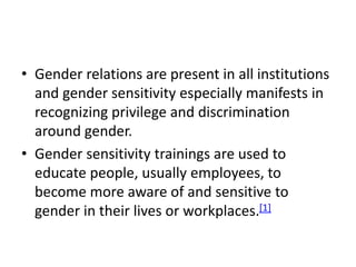 Gender sensitivity | PPTX
