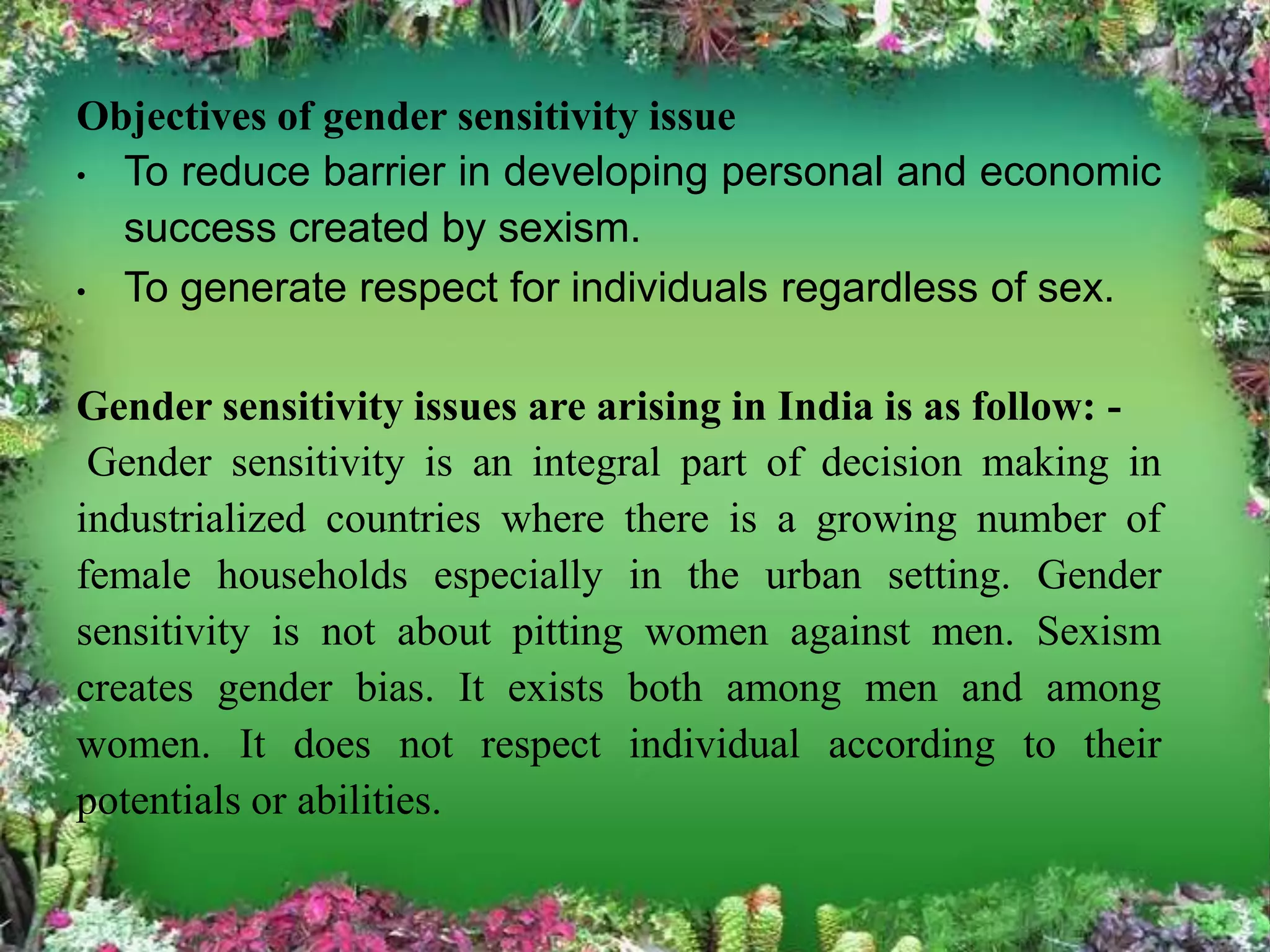 Gender sensitivity | PPTX