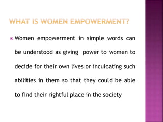 Gender sensitivity issues and women empowerment | PPTX