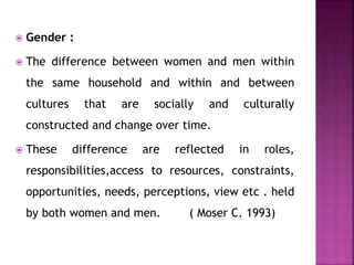 Gender sensitivity issues and women empowerment | PPTX