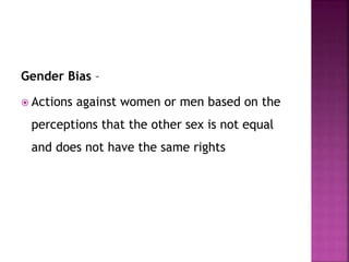 Gender sensitivity issues and women empowerment | PPTX