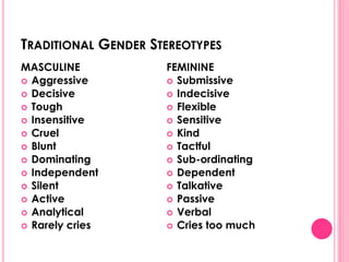 Gender sensitization # Let us bridge the gap # Together we can! | PDF