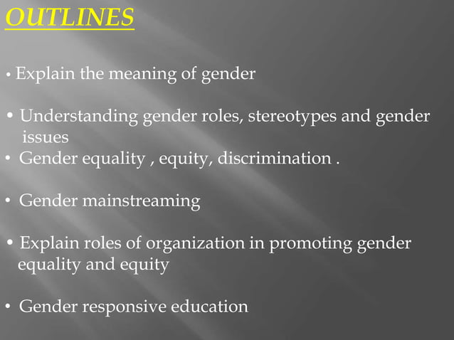 Gender sensitization | PPTX