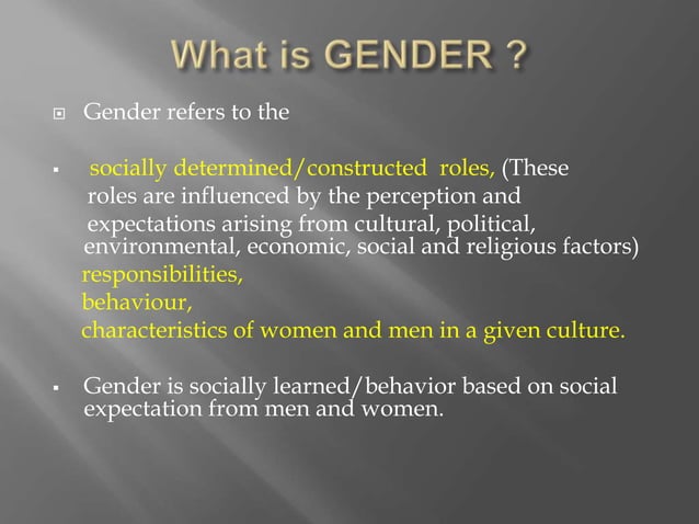 Gender sensitization | PPTX