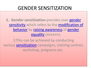Gender sensitization | PPTX