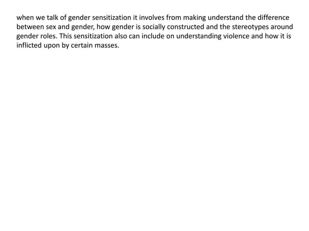 Gender sensitization | PPTX