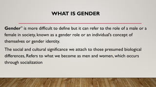 Gender sensitization and its effects on societal discipline | PPTX