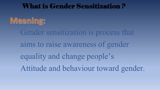 Gender sensitization ppt presentation for students | PPT