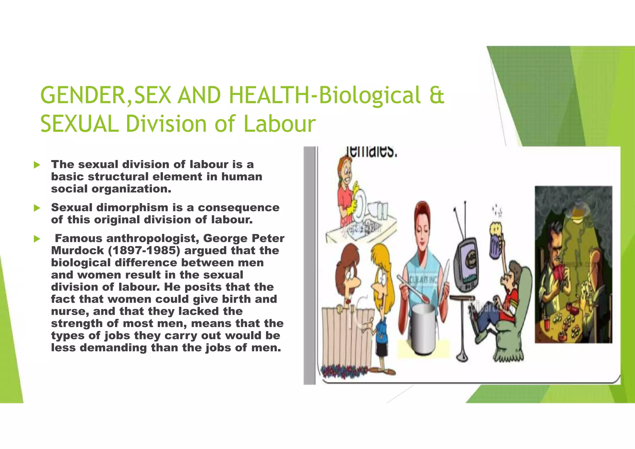 Gender,sex and health summah | PPT