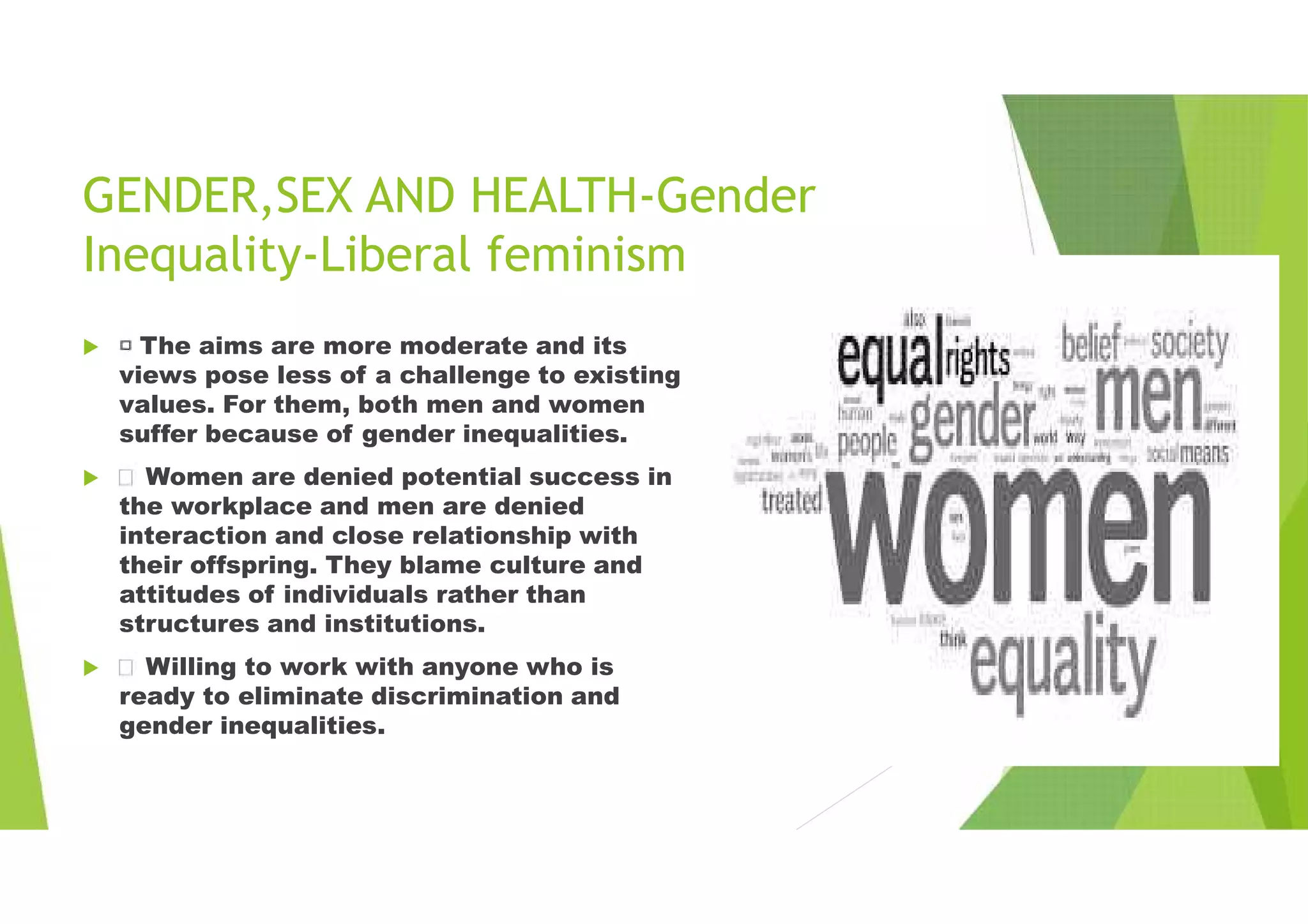 Gender,sex and health summah | PPT