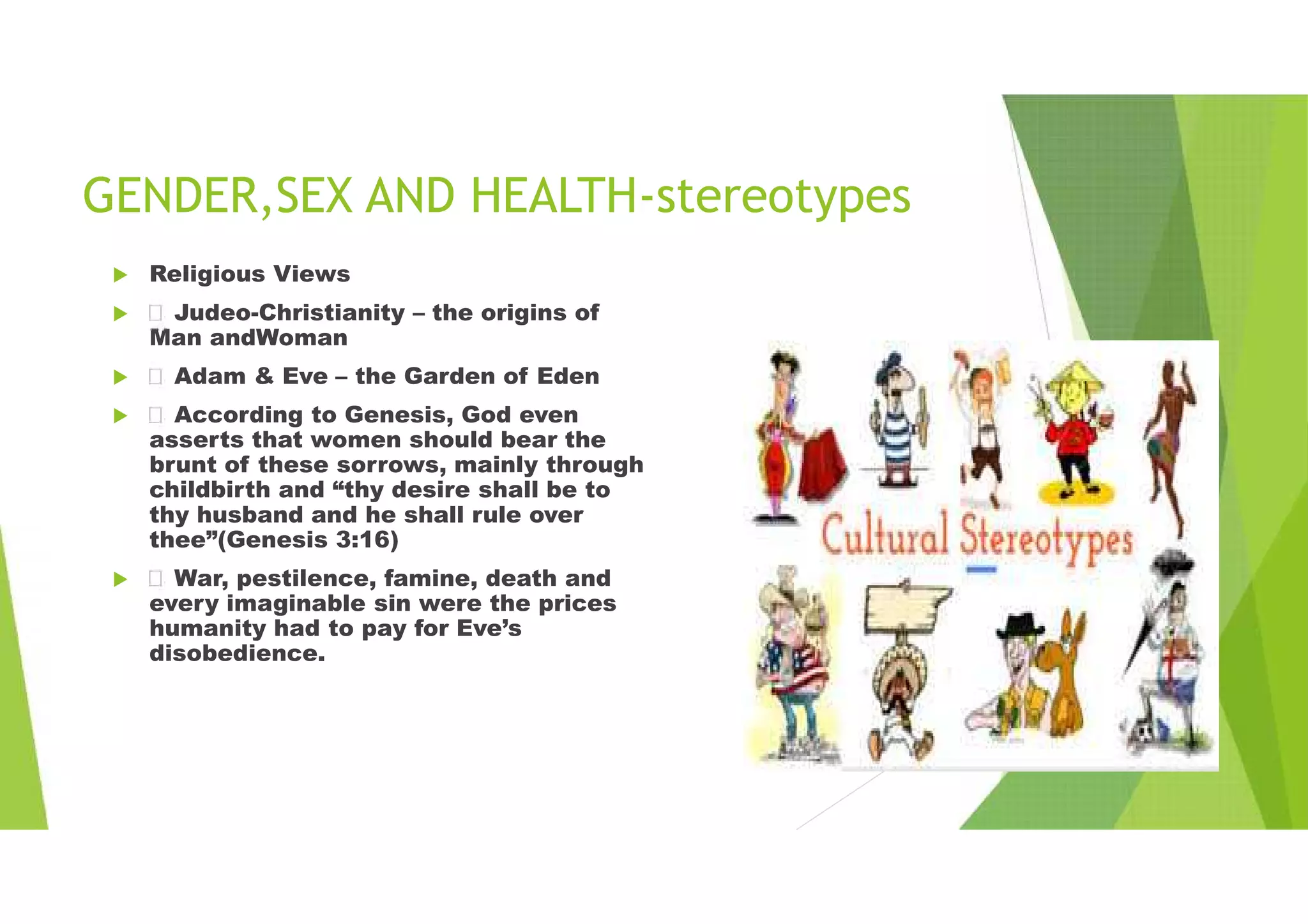 Gender,sex and health summah | PPT