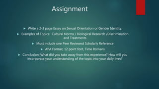 Gender Identity & Sexual Orientation | PPT