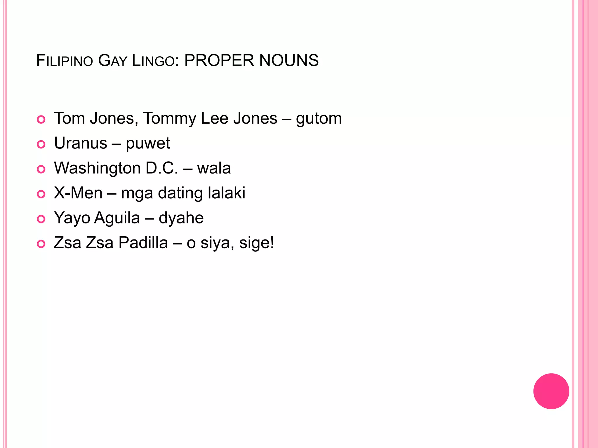 Understanding Filipino Gay Lingo | PPTX