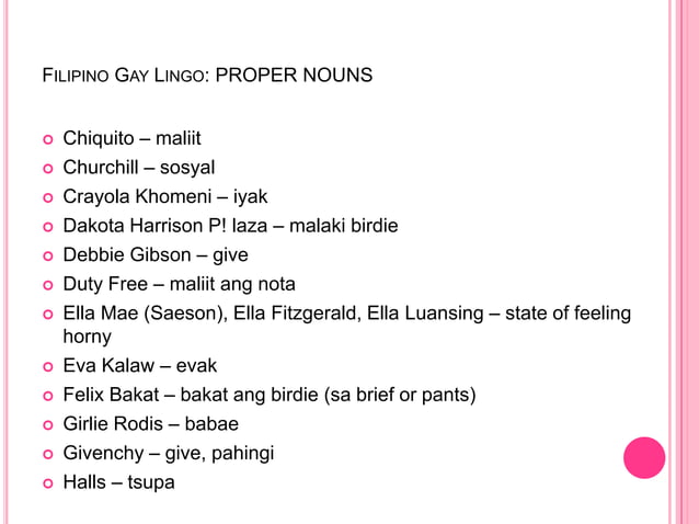 Understanding Filipino Gay Lingo | PPTX