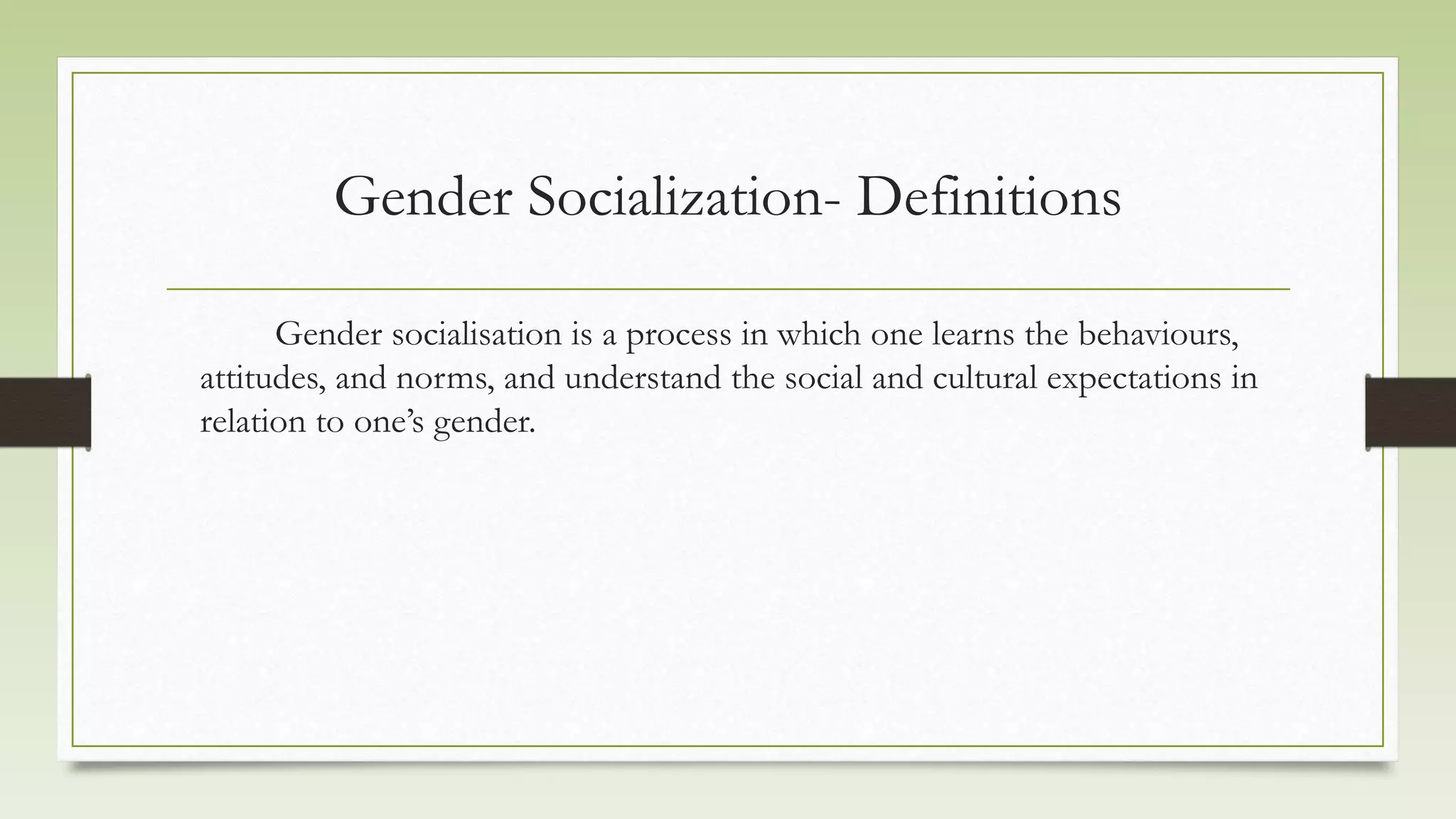 Gender socialization | PPTX