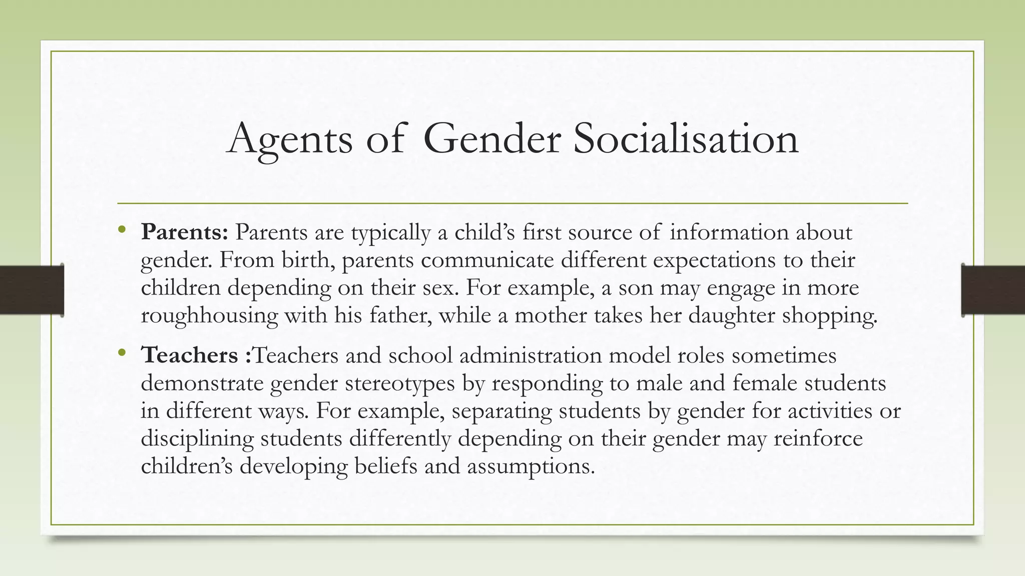 Gender socialization | PPTX
