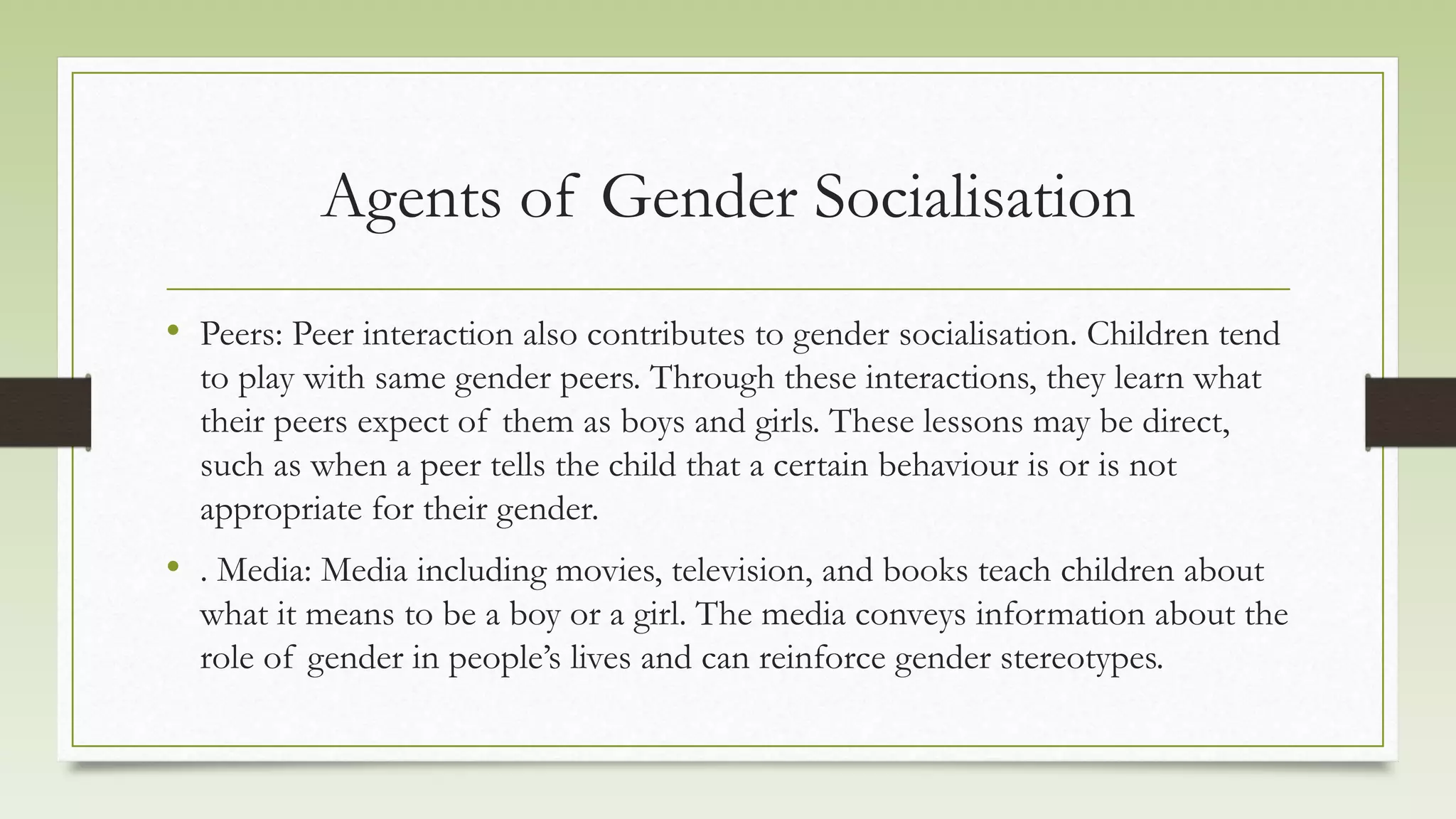 Gender socialization | PPTX