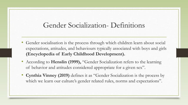 Gender socialization | PPTX