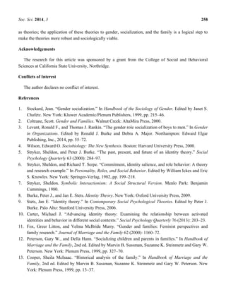 Gender socialization and identity theory | PDF | Parenting | Family and ...