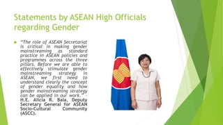 Gender, Society and ASEAN | PPTX | Business and Finance