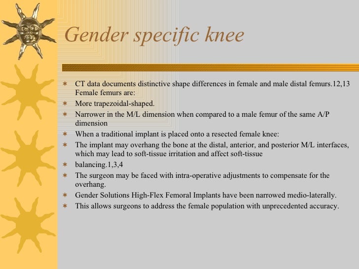 Gender Specific High Flex Knee replacement