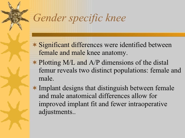 Gender Specific High Flex Knee replacement
