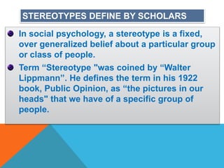 Gender stereotype difination, effects, causes, and solutions | PPTX