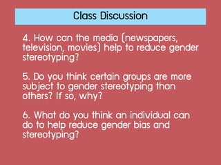 Understanding Gender Stereotype Lesson Plan | PDF