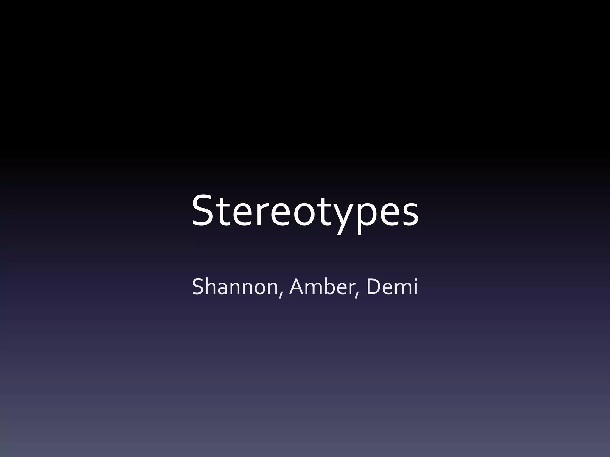 Gender Stereotypes Ppt