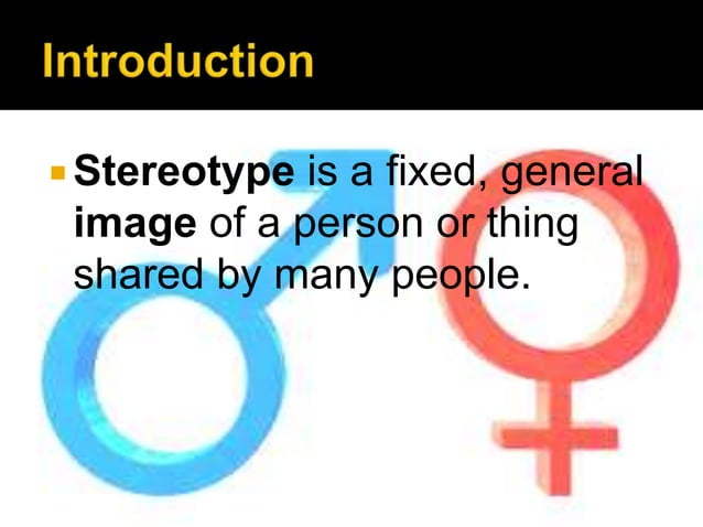 Gender Stereotypes Ppt