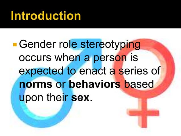 Gender Stereotypes Ppt