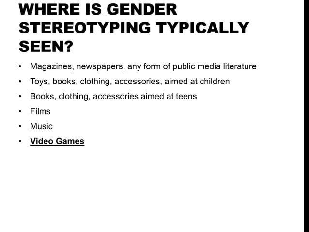 Gender stereotypes in the media ass1 ciu210_constable_margaret | PPT