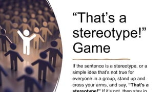 Gender Stereotypes Lesson Compatible | PPTX