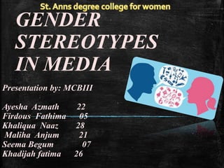 Genderstereotypes | PPTX