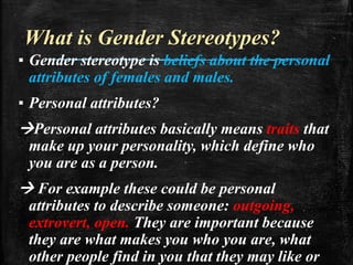 Genderstereotypes | PPTX
