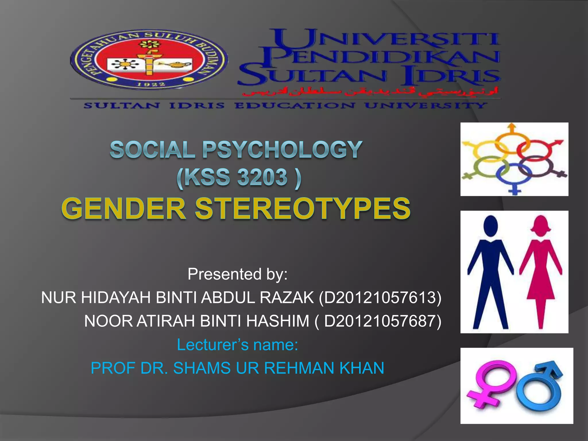 Gender Stereotype Ppt
