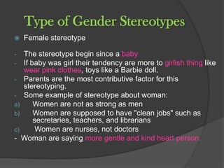 Gender Stereotype Examples