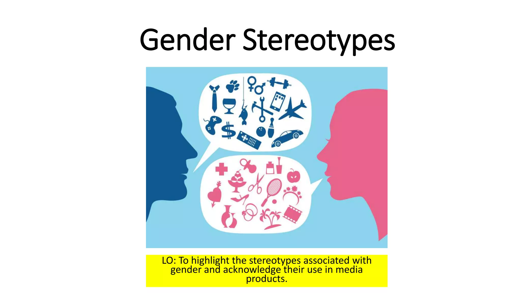 Gender Stereotyping Intro Tasks | PPTX