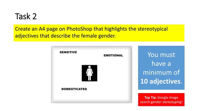 Gender Stereotyping Intro Tasks | PPT