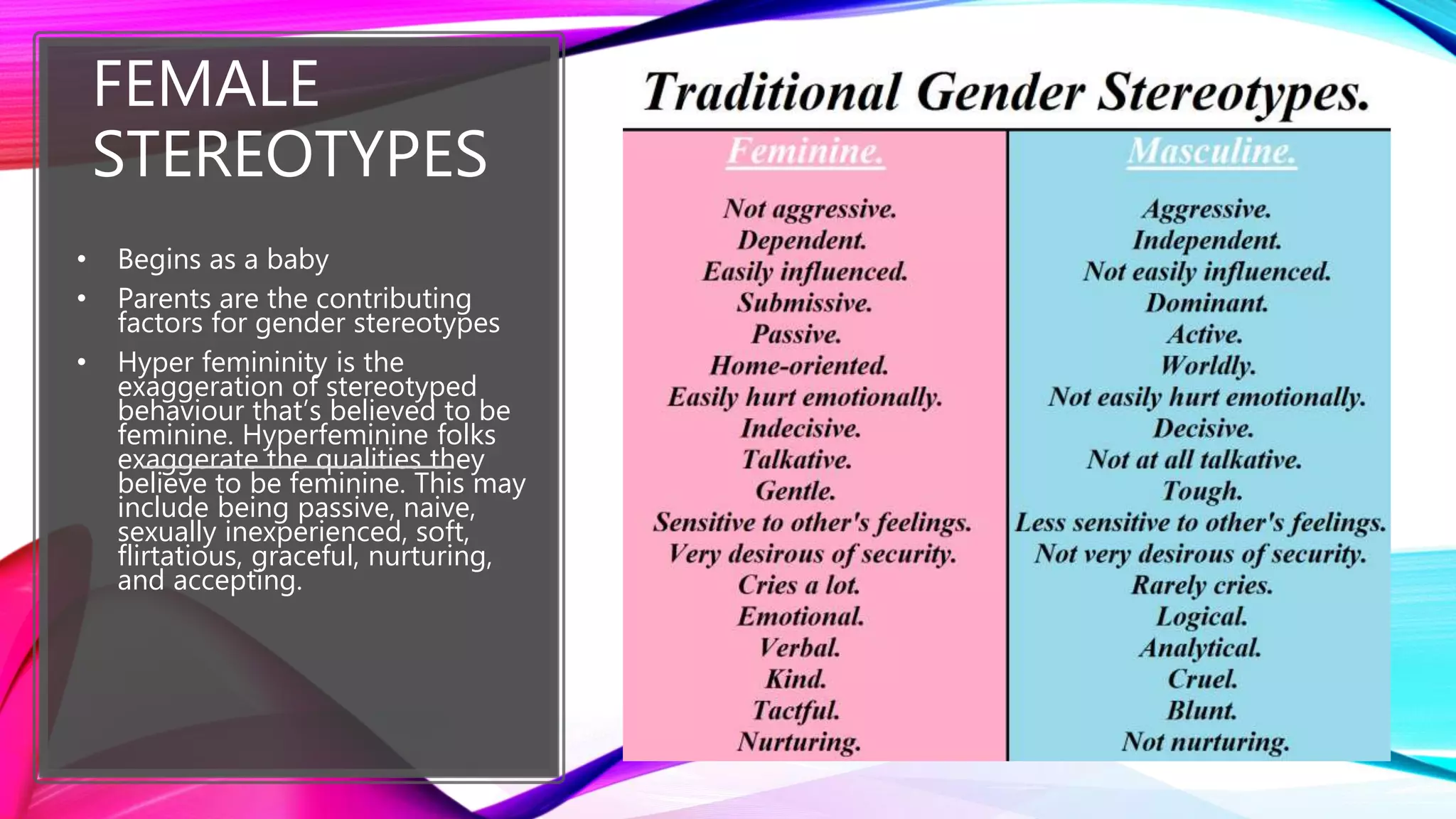 Gender streotypes | PPTX