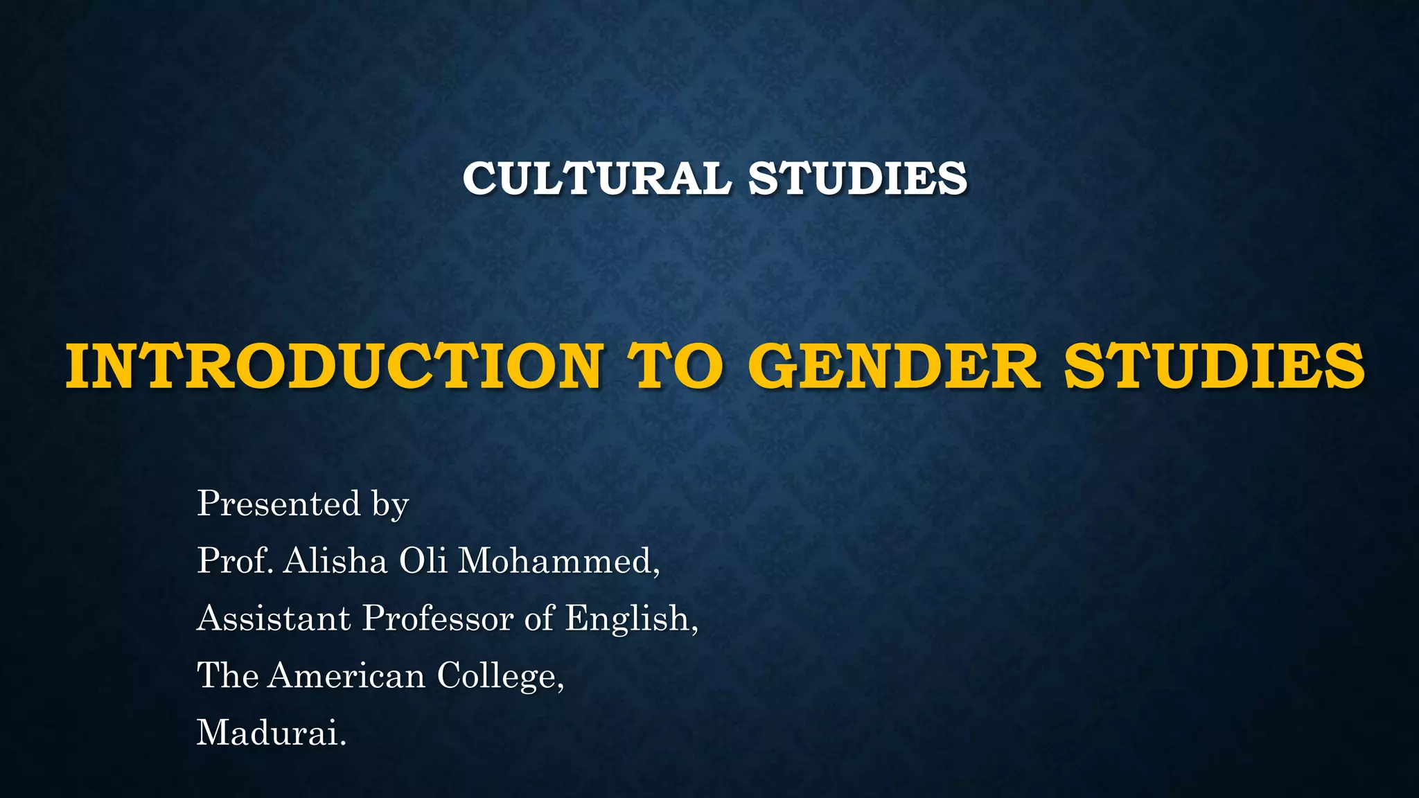 Gender studies & Queer Theory | PPTX