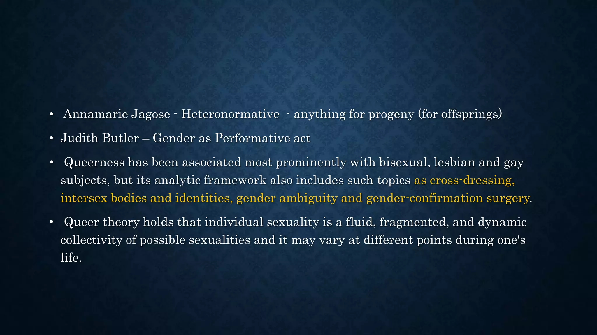 Gender studies & Queer Theory | PPTX