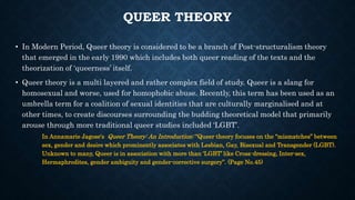 Gender studies & Queer Theory | PPTX
