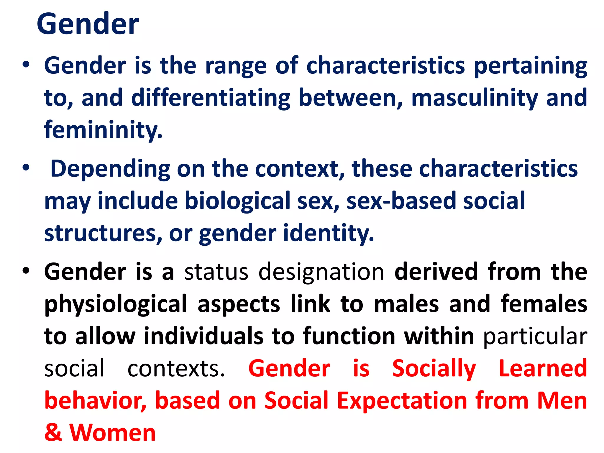 Gender studies introduction ppt | PPT