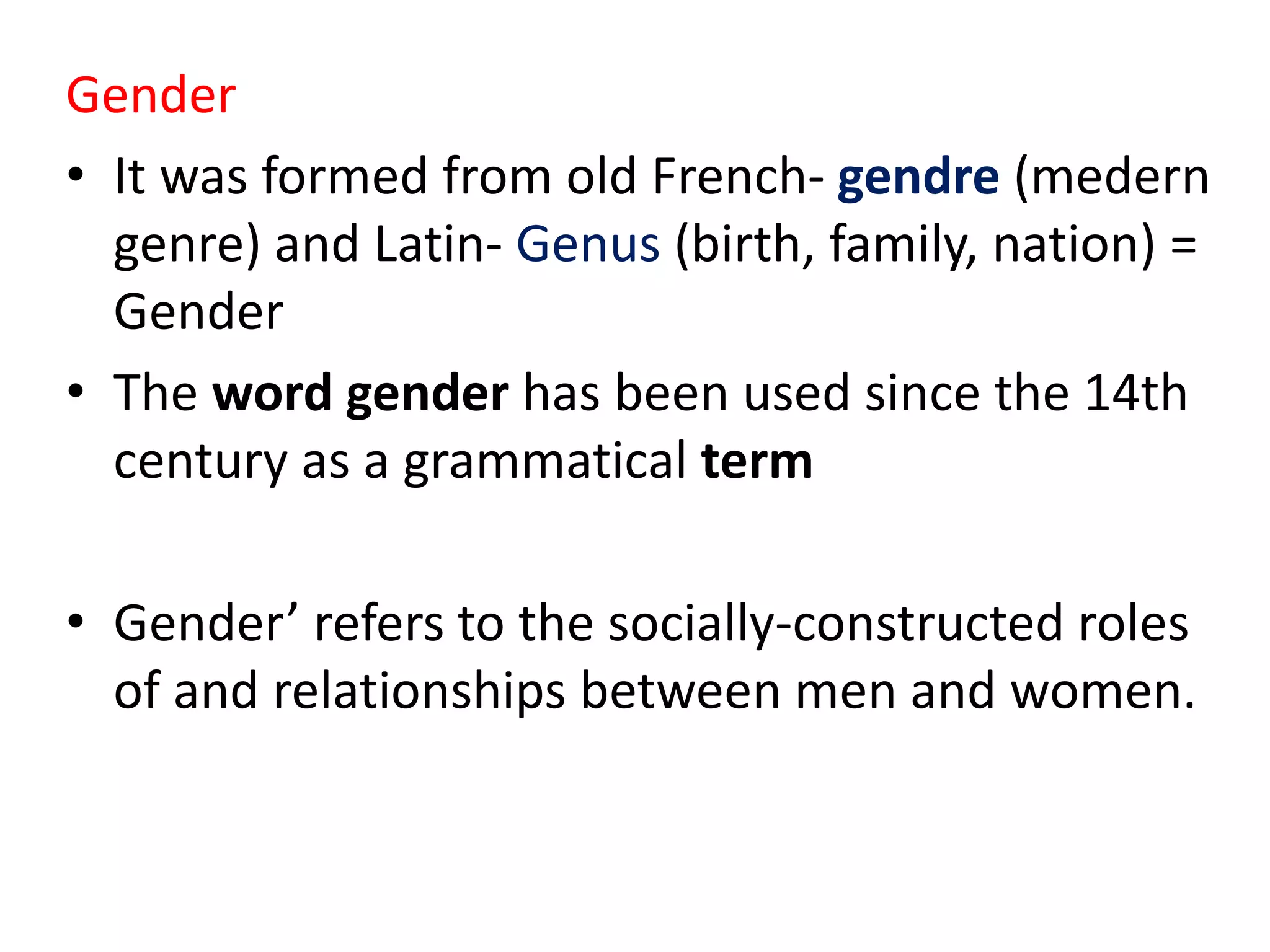 Gender studies introduction ppt | PPT