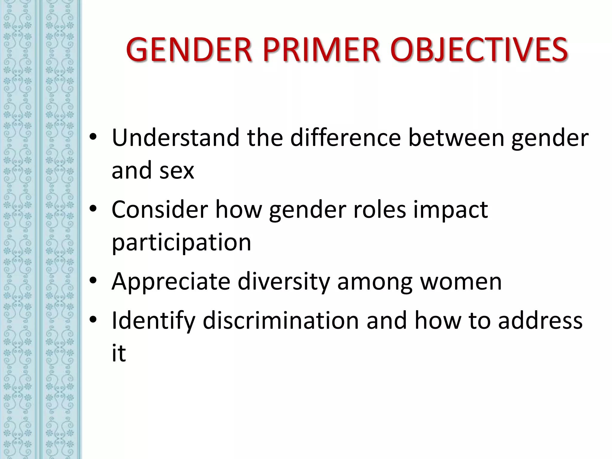 Gender studies introduction ppt | PPT