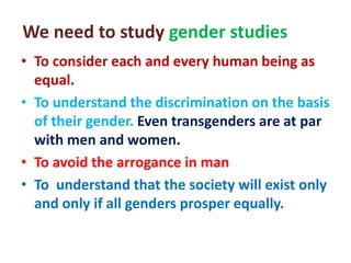 Gender studies introduction ppt | PPT | Debated Sensitive Social Issues ...