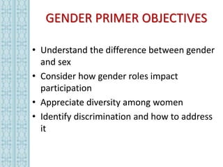 Gender studies introduction ppt | PPT