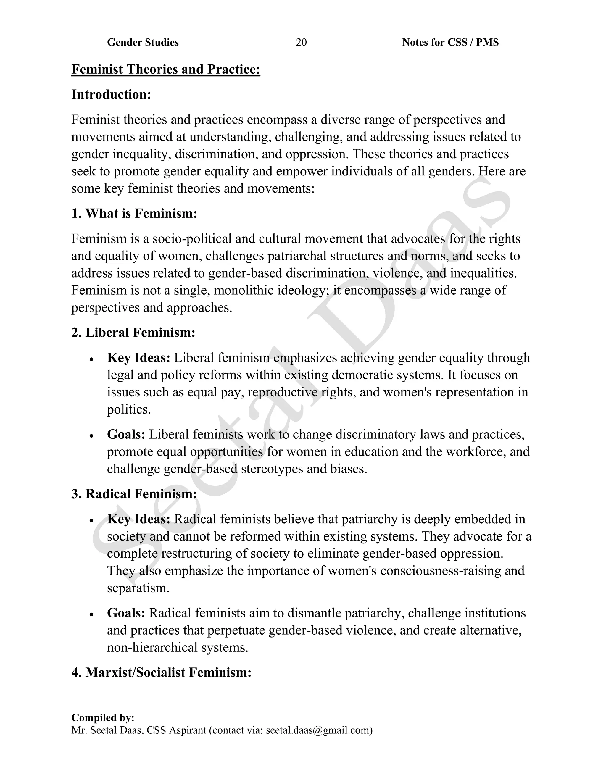 Gender Studies Notes for CSS by Seetal Daas.pdf