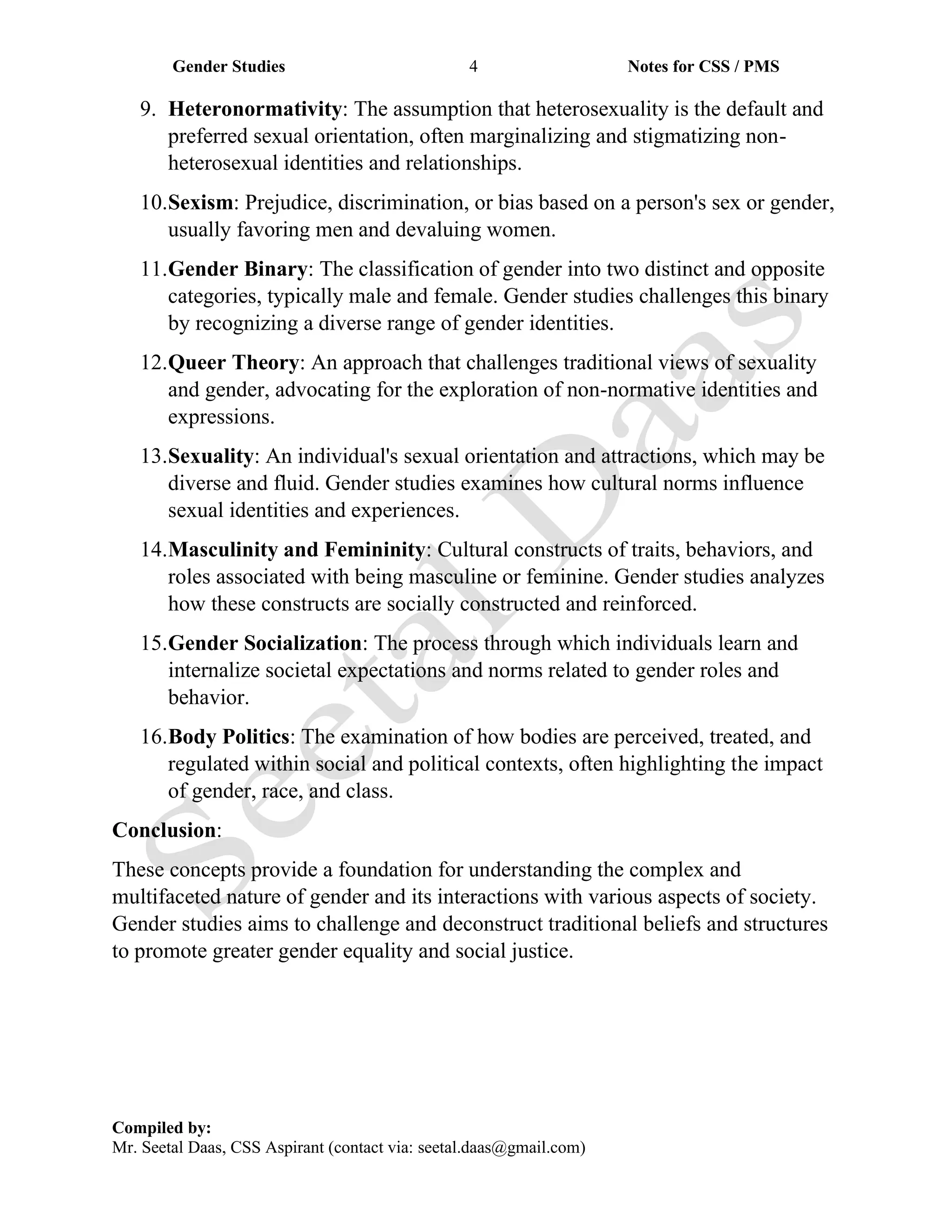 Gender Studies Notes for CSS by Seetal Daas.pdf